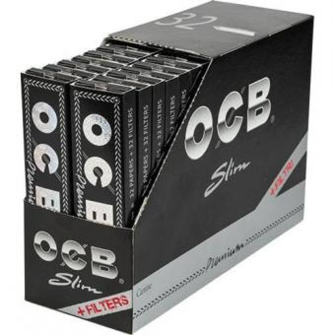 OCB Premium (Svart) Long Slim + filter ( 32/st ) från grossisten ...