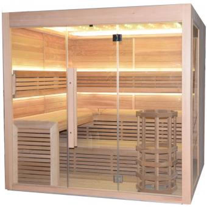 Hot Cube-Bastu med Harvia bastuaggregat från grossisten Luxway Nordic AB